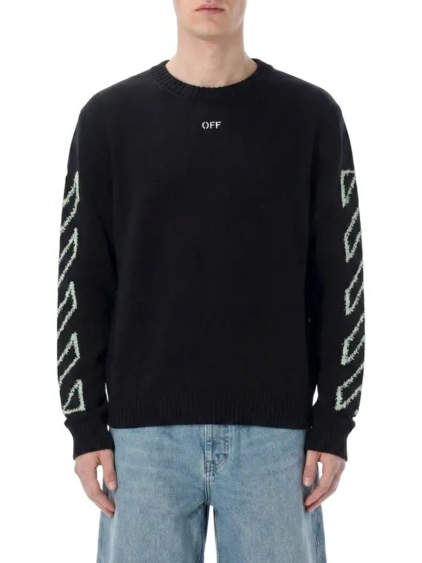 Off-White Pullover Sweater - Black