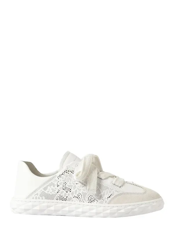 JIMMY CHOO Lace Up Sneakers - White