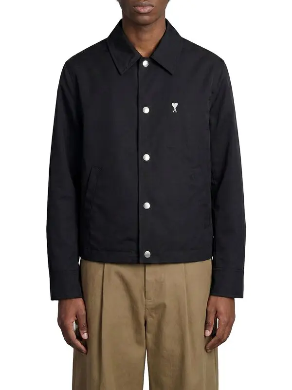AMI Paris Nylon Shirt Jacket - Black