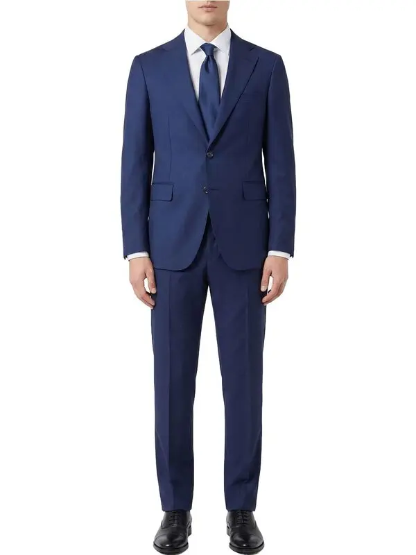 Tagliatore Single-breasted Wool Dress - Navy