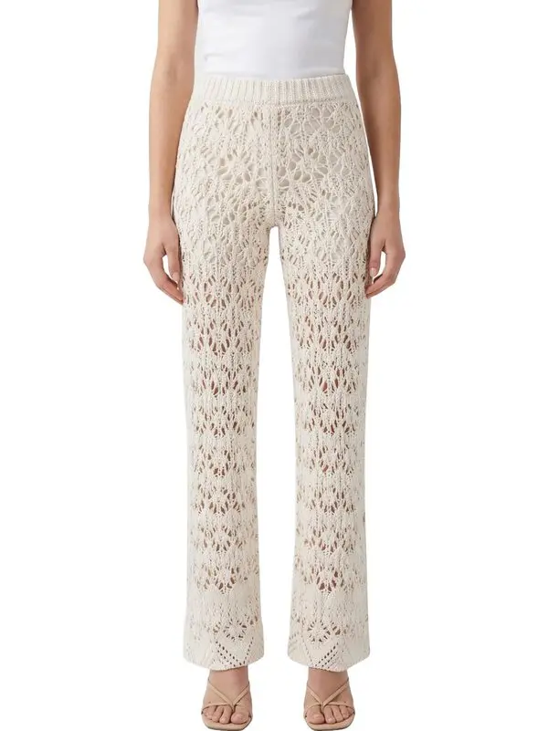 Alanui Crochet Pants - Cream