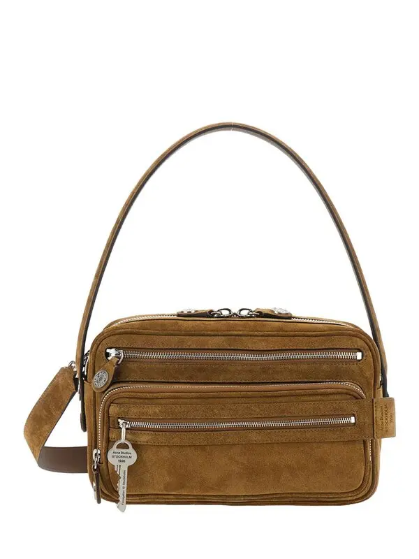 Acne Studios Suede Shoulder Bag - Beige