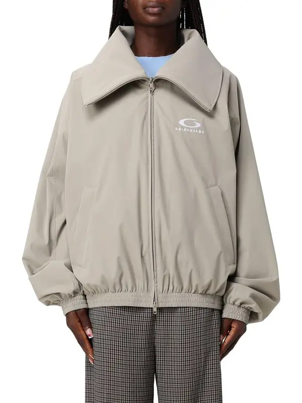 Balenciaga Nylon Bomber Jacket - Beige