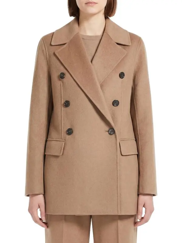 Max Mara Double Breasted Coat - Camel
