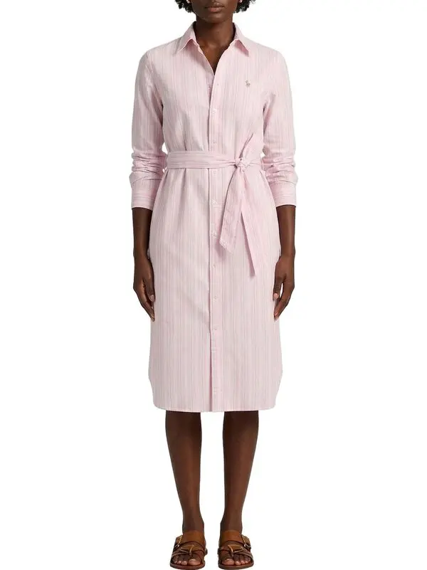 Polo Ralph Lauren Striped Shirt Dress - Pink