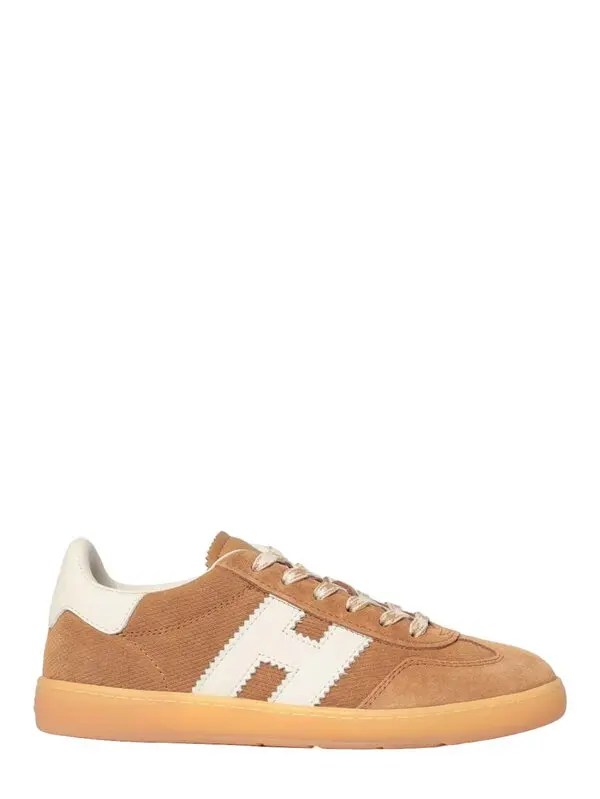 Hogan Suede Low Top Sneakers With Logo Detail - Brown