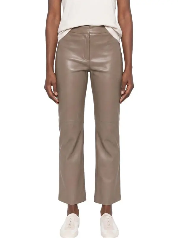Max Mara Leather Pants - Brown