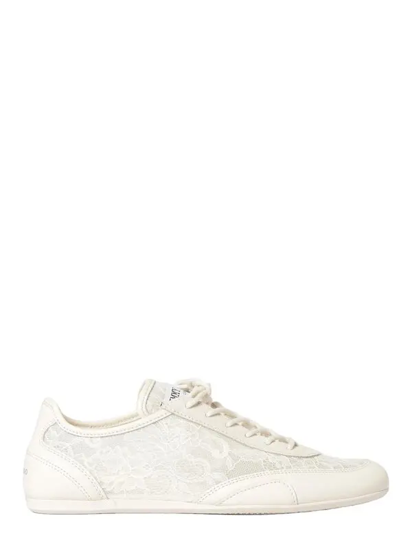 JIMMY CHOO Lace Up Sneakers - Milk