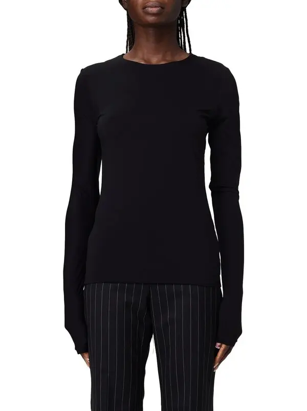 Sportmax Jersey Knit Long Sleeve Top - Black