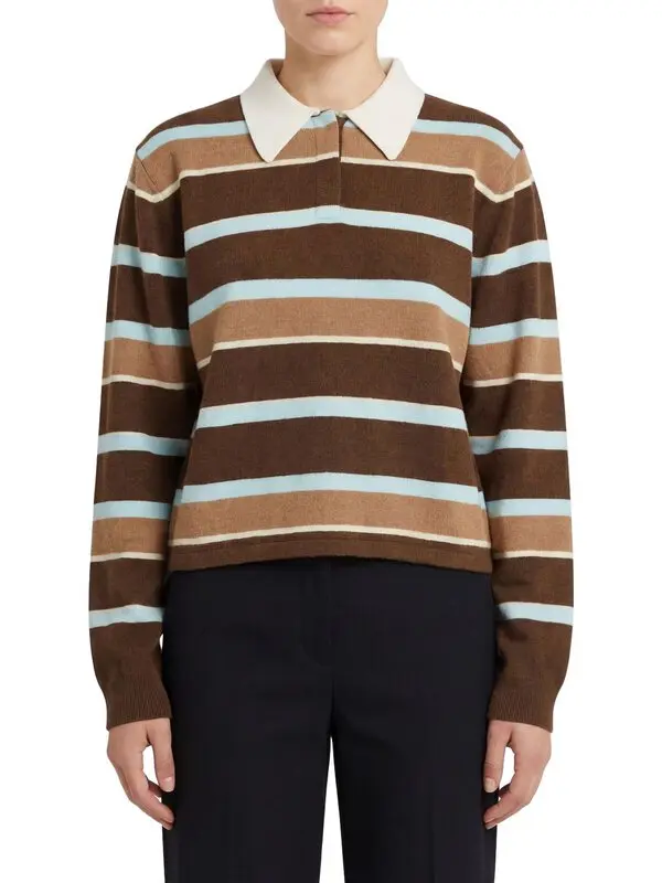 Guest In Residence Collared Polo Shirt - Brown