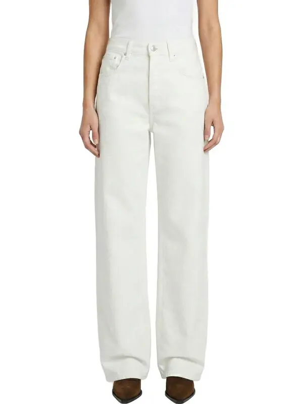 ANINE BING Wide Leg Denim Jeans - Beige