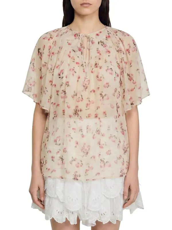 Isabel Marant Étoile Floral Print Viscose Blouse - Beige