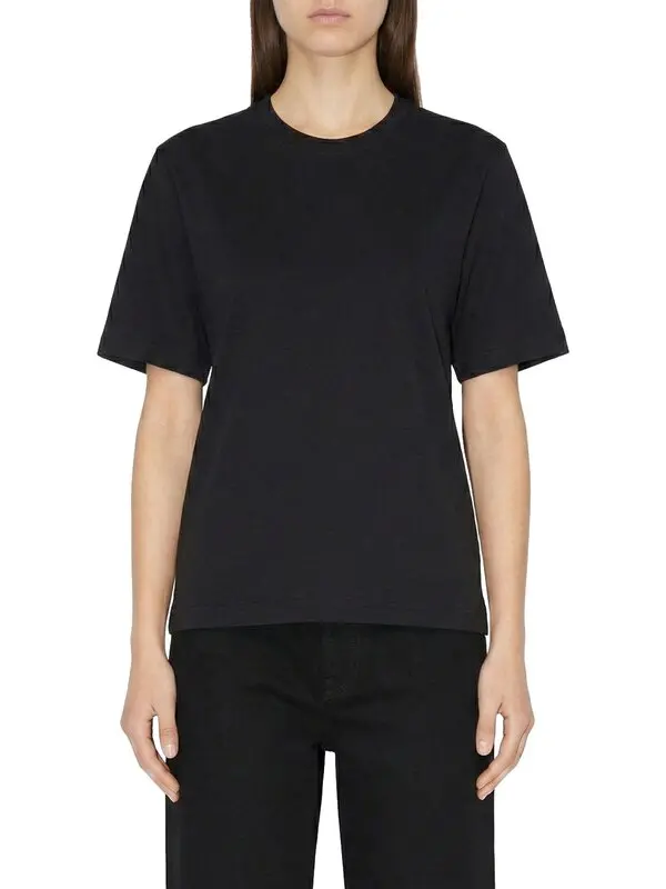 LEMAIRE Black Cotton T-shirt - Ink