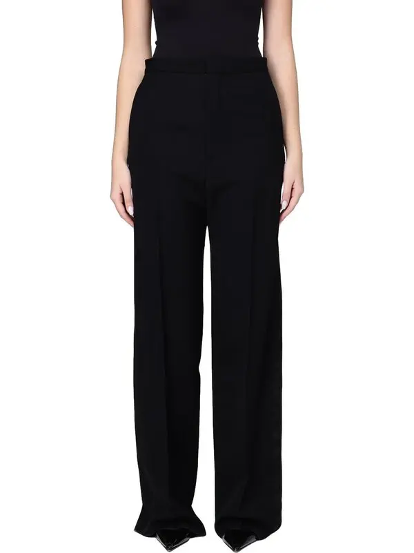 Balenciaga Cotton Wide-leg Trousers - Black