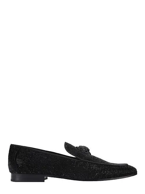 Kurt Geiger Hugh 2 Embellished Velvet Loafers - Black/comb