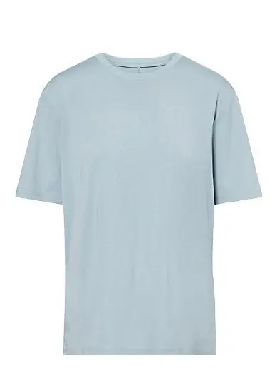 Rag & Bone Classic Logo-embroidered Jersey T-shirt - Sea