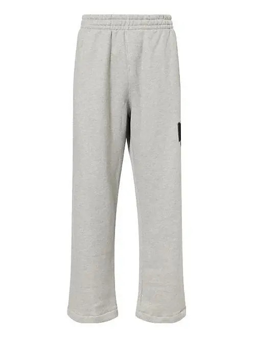 BILLIONAIRE BOYS CLUB Logo-print Wide-leg Cotton Jogging Bottoms - Heather Grey