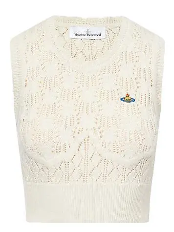 VIVIENNE WESTWOOD Ella Sleeveless Knitted Top - Cream