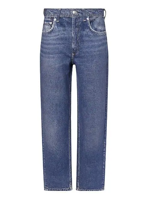 7 For All Mankind Lotta Ankle Wide-leg Denim Jeans - Glisten