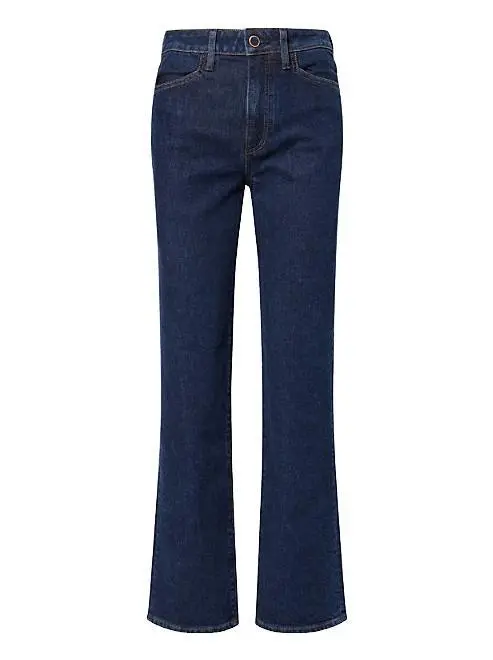 Paige High-rise Straight-leg Denim Jeans - Ballast