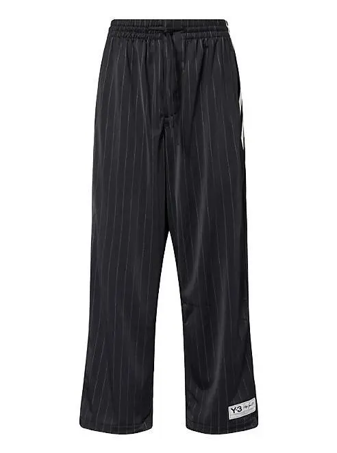 Y3 Logo-print Basketball Woven Jogging Bottoms - Black