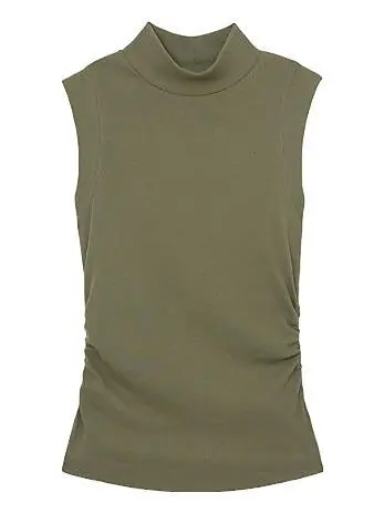 REISS Stretch-cotton Vest - Khaki Green