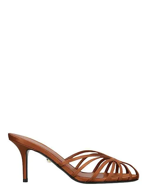 ALEVI MILANO Mel Satin Heeled Sandals - Rust