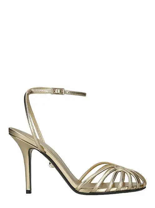 ALEVI MILANO Blake Leather Heeled Sandals - Gold