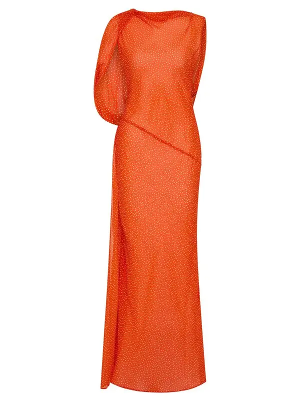 ROAME Cape Sleeve Maxi Gown - Orange