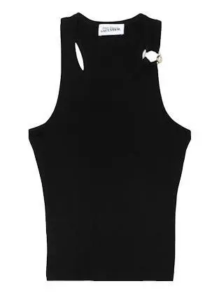 JEAN PAUL GAULTIER Tank Top With Piercing Detail - Black