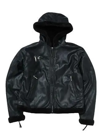 THUG CLUB Tc Reversible Shearling Jacket - Black