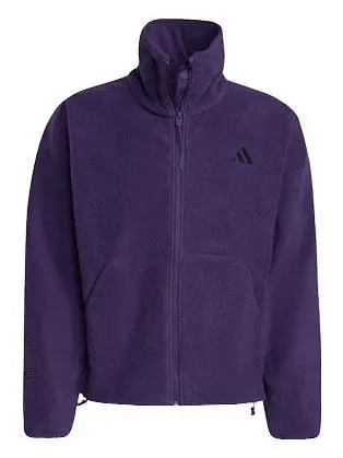 Adidas City Tech High Pile Fleece Full-zip Jacket - Aurora Plum