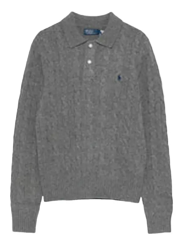 Polo Ralph Lauren Long Sleeve Collared Pullover Sweater - Grey