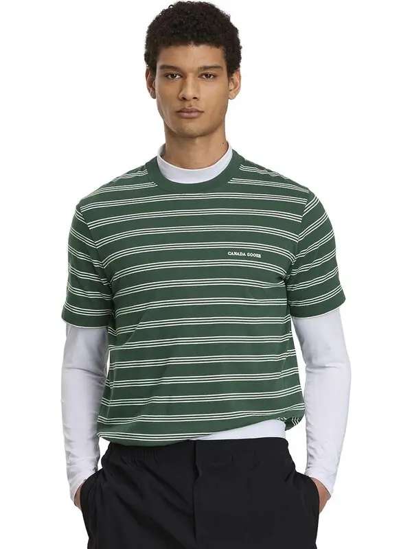 Canada Goose Vantage Striped T-shirt - Green Talbot Stripe