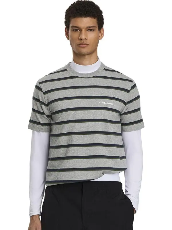 Canada Goose Vantage Striped T-shirt - Grey Lorne Stripe