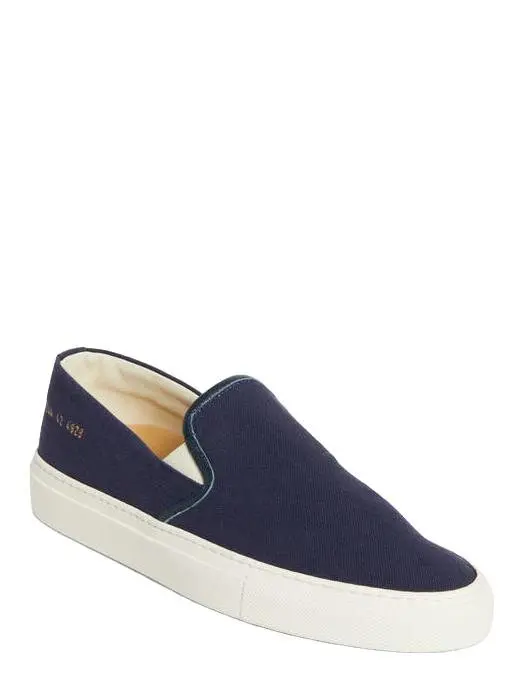 COMMON PROJECTS Minimal Low Profile Slip-on Sneakers - Navy