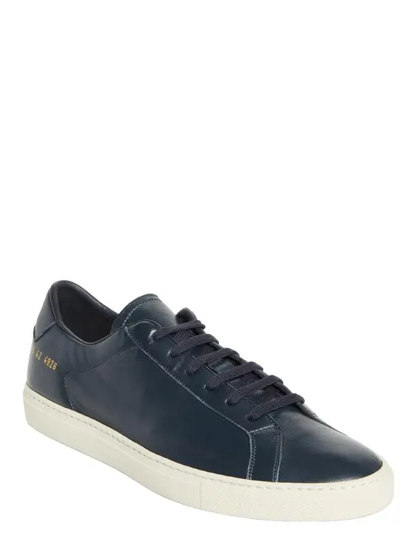 COMMON PROJECTS Achilles Slim Premium Sneakers - Navy