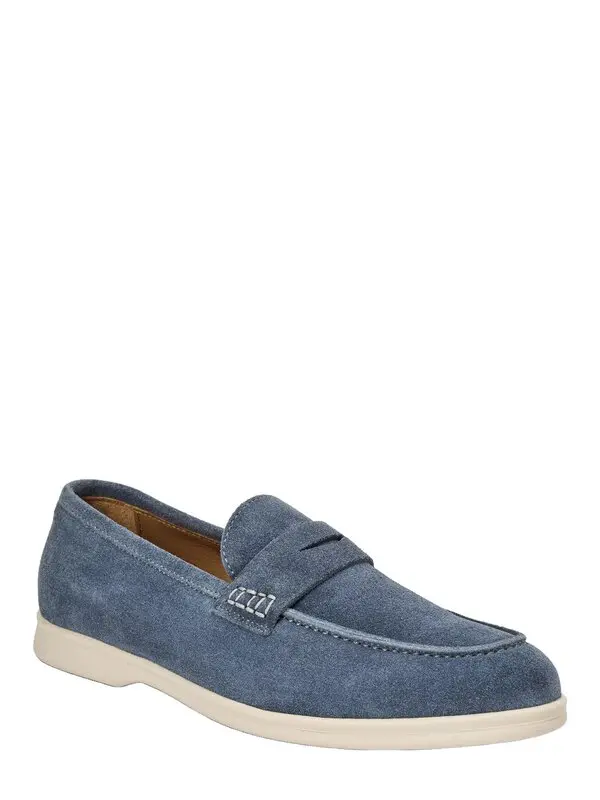Bruno Magli Patrizio Penny Loafer - Light Blue Suede