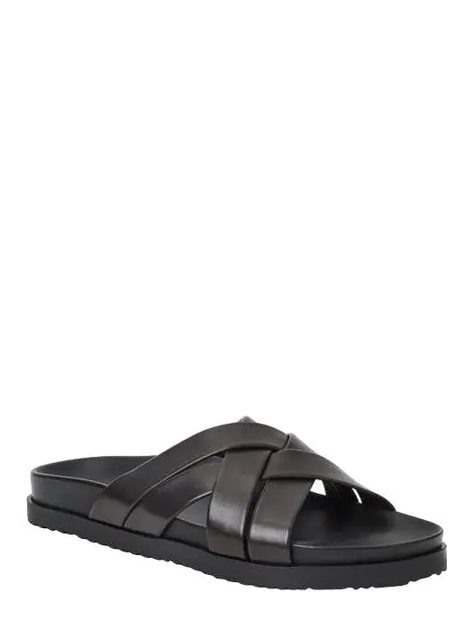 Bruno Magli Bandino Slide Sandal - Dark Brown Calf