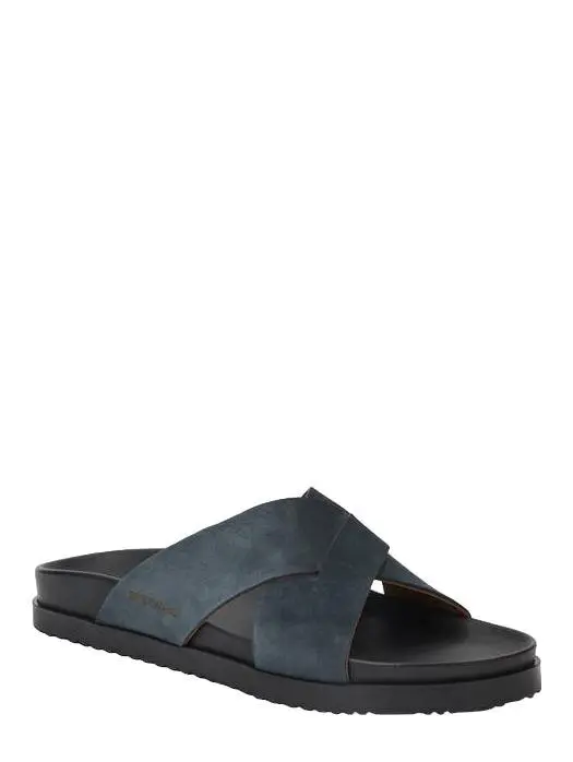 Bruno Magli Bologna Slide Sandal - Navy Nubuck