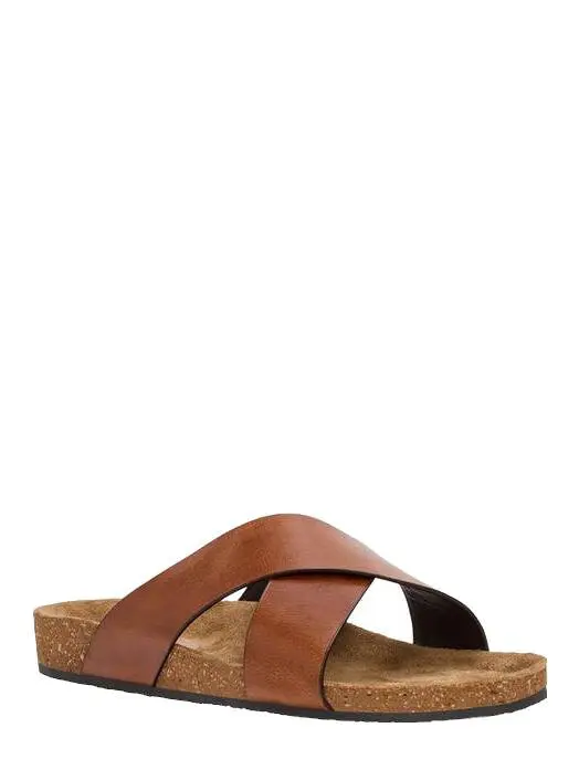 Andre Assous Max Slide Sandal - Cognac Leather