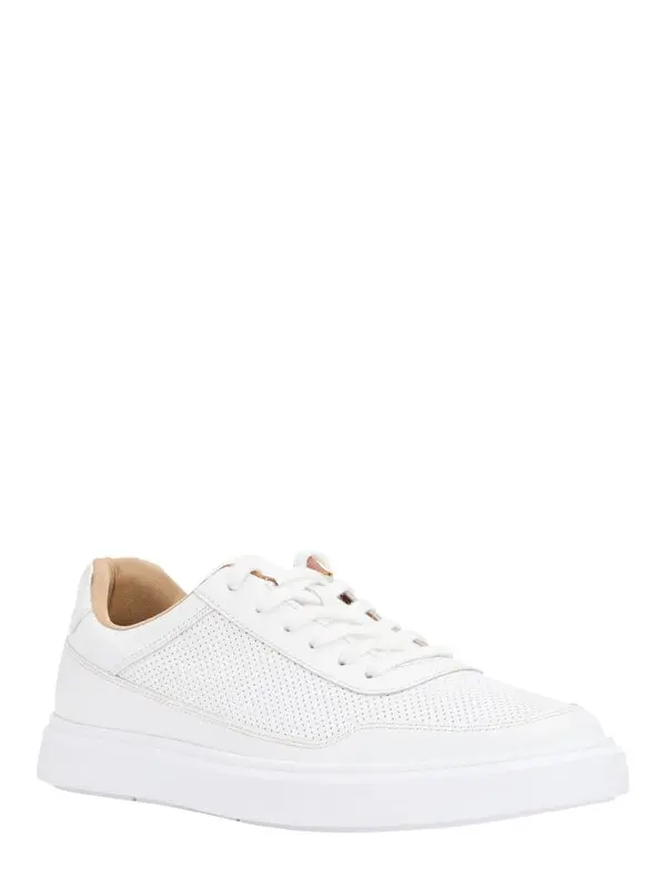 Andre Assous Andrew Perforated Leather Sneakers - White Perf