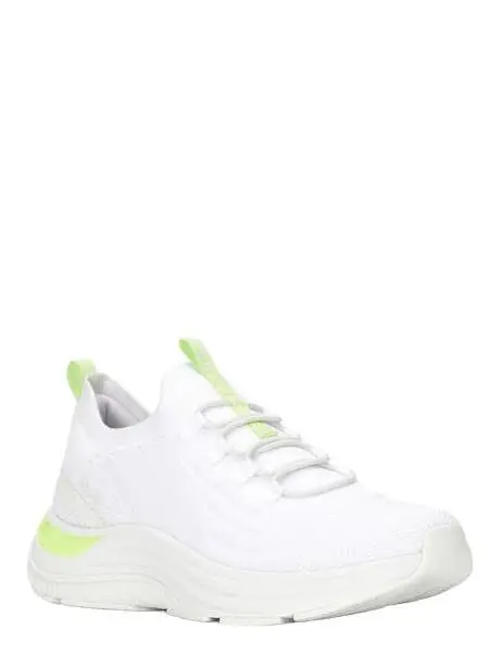 Keds® Bliss Knit Slip-on Sneakers - White/neon Lime Green