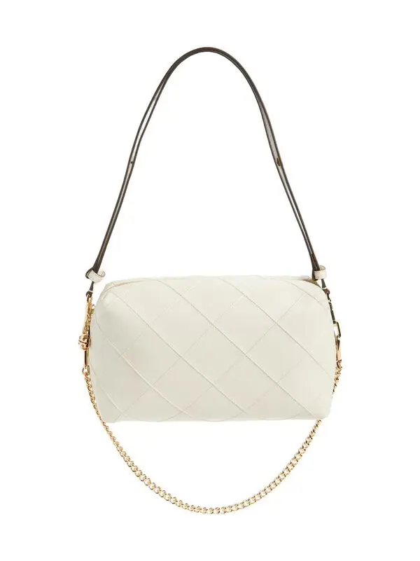 Tory Burch Large Fleming Leather Crossbody - Light Cream