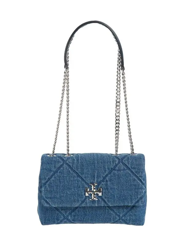 Tory Burch Small Kira Quilted Denim Crossbody Bag - Blue