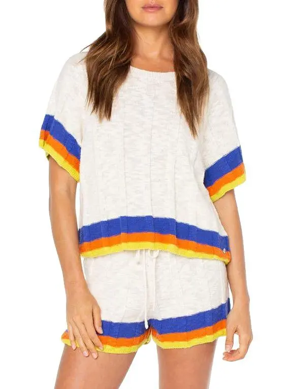 Roxy Cabana Club Stripe T-shirt - Dew
