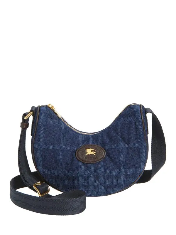 Burberry Horseshoe Denim Crossbody Bag - Blue