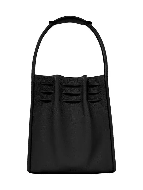 BEHNO Large Leather Hobo Bag - Black
