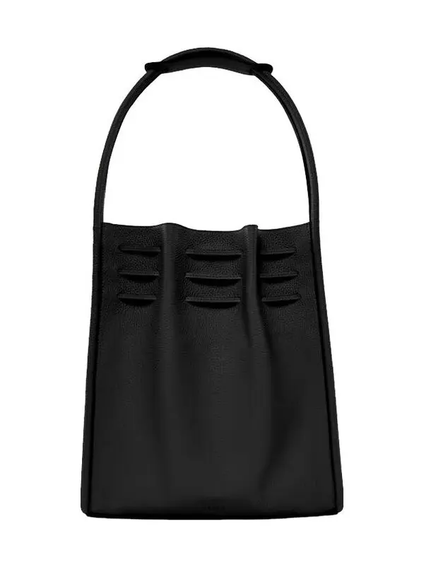 BEHNO Large Leather Hobo Bag - Black