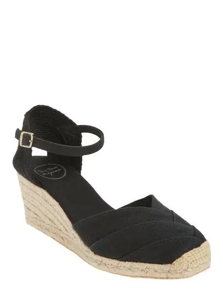 TONI PONS Clara Ankle Strap Espadrille Wedge - Negre